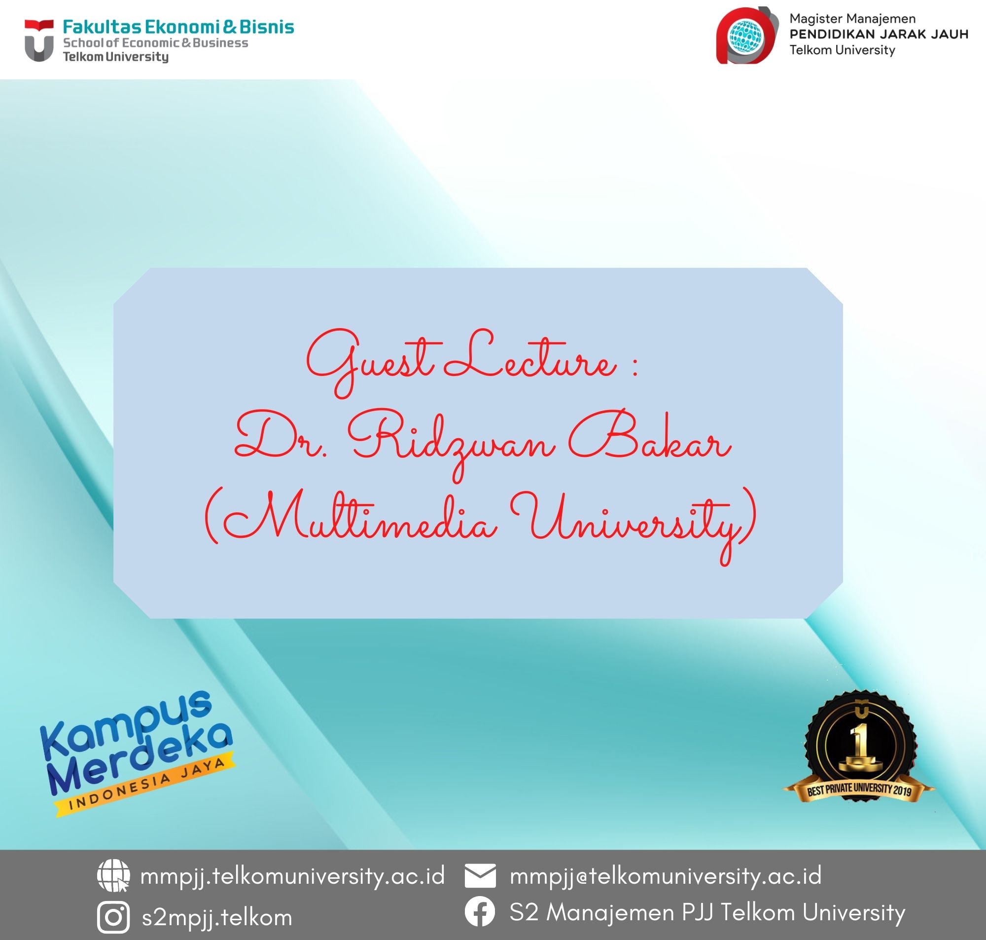 Guest Lecture – Dr. Ridzwan Bakar | Manajemen Program Magister Program ...