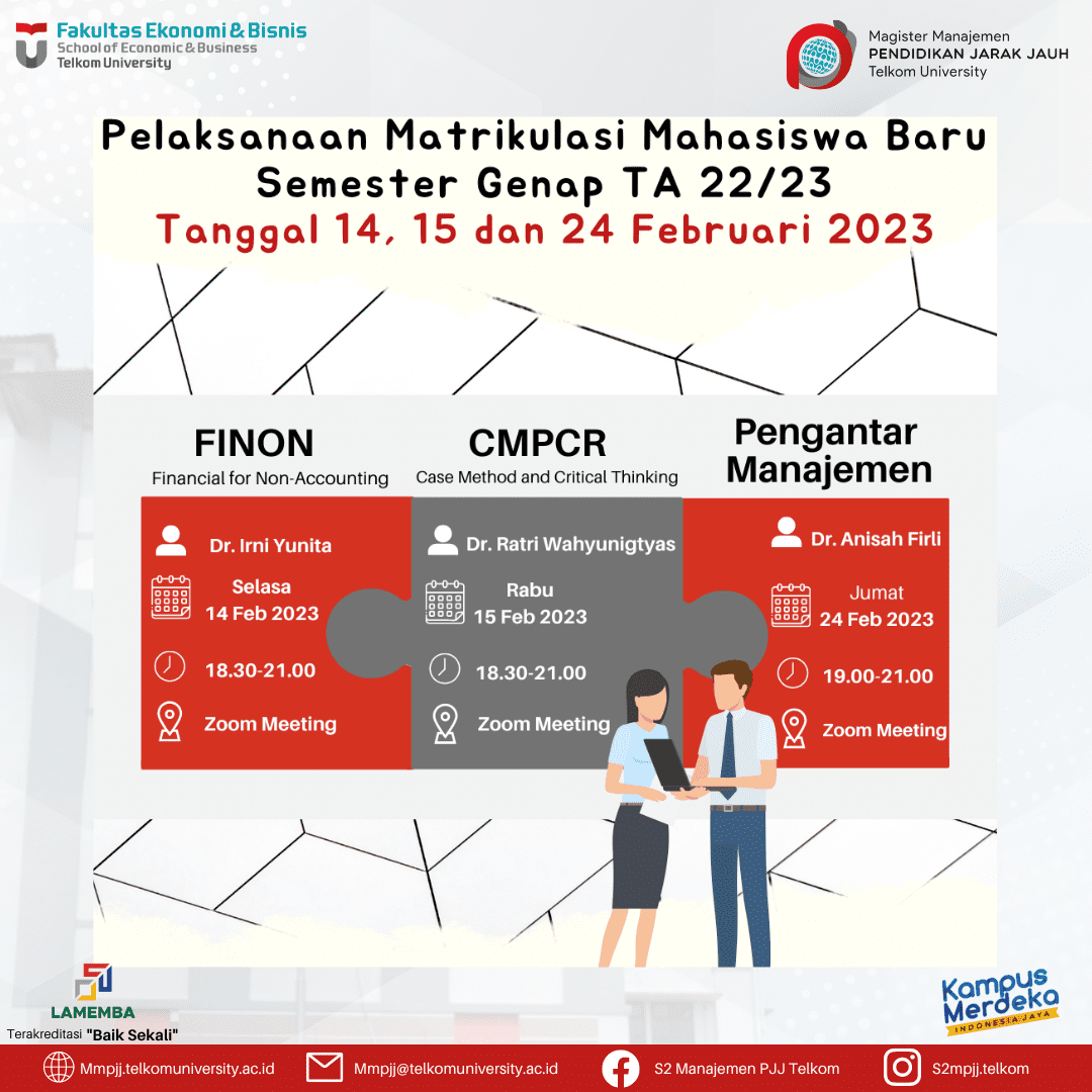 Pelaksanaan Matrikulasi Mahasiswa Baru Semester Genap TA 22/23 ...