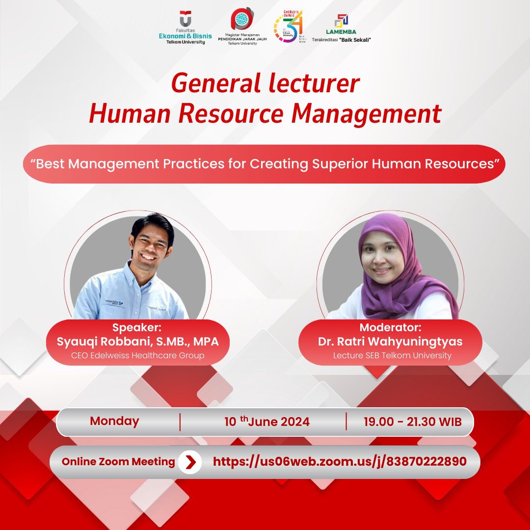 Kuliah Umum dengan topik ” Best Management Practices for Creating ...